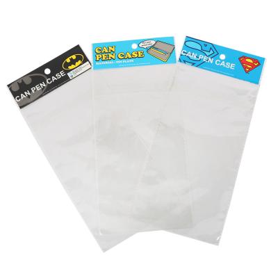 China Header Bag With Hanging Hole Plastic Packaging Bag Self-Adhesive BOPP Bag for sale