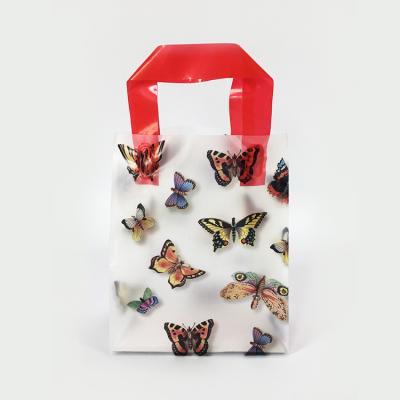 China Biodegradable 40 micron Custom Plastic Shopping Bag With Loop Handle for sale