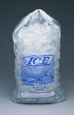 Cina 10LBS 20LBS LDPE Ice Cube Packaging Printing Plastic Bag With Customer Own Logo in vendita