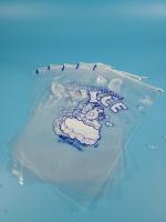 China Clear plastic 8Lb Drawstring biodegradable ice bags Custom Printed for sale