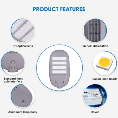 China High Brightness High Light Efficiency LED Street Light IP65 Aluminum Color for sale