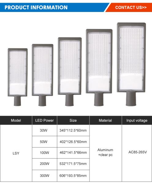 야외 방수 Ip66 다이 캐스팅 알루미늄 거리 조명 SMD2835 LED