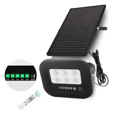 China 50 Watt LED Solar Light IP65 All-Black Monocrystalline Silicon Solar Panel for sale