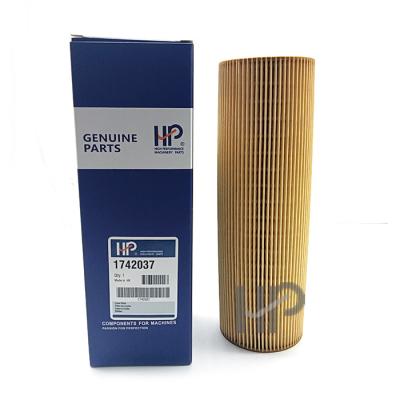 China Excavator heavy truck 1742037 engine oil filter element high quality for sale