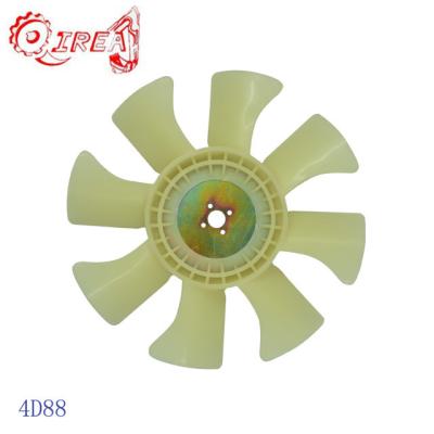 China 8 blade 4 holes engine 4D88 fan blade for PC50 excavator for sale