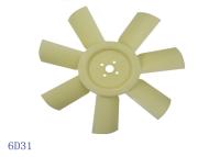 China Fan de motor de las piezas del excavador que refresca la aspa del ventilador de 6D31 ME018185 con 4 agujeros 7 aspas del ventilador para HD700-5 HD700-7 SK200 en venta
