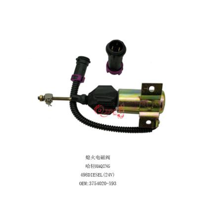 High Quality Parking Flamenout solenoid valve For HA QING 498  24V 3754020-X93