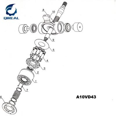 China Hydraulic Main Pump A10VD43 Spare Parts For PC75uu for sale