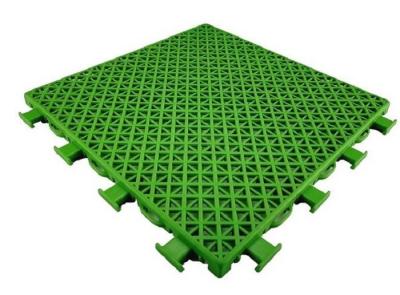 China Non Float Non Arch Outdoor Basketball Flooring , Green Modular Basketball Flooring for sale