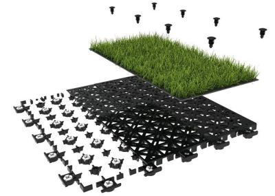 China Lush Artificial Grass Fixed On Surface , With Elastic Cushions Children Play Mat for sale