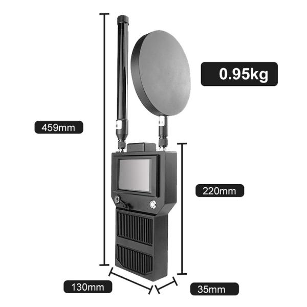 Quality Portable FPV UAV Anti Drone Detector Defense Jamming System 2km ODM for sale