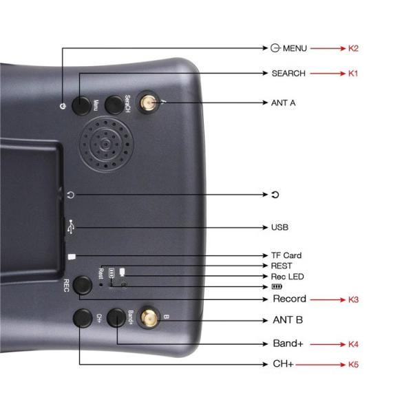 Quality 008D 4.3Inch FPV Accessories Digital DVR Diversity Goggles Dual Antenna 2000mAh for sale