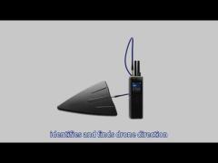 モバイルフォン制御と300mm DFアンテナを備えたコンパクトポータブルドローン検出器