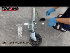 Boat Marine Swivel Trailer Jack 1500lbs Capacity 8 Inch Wheel Side Wind