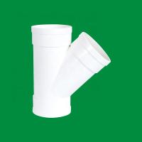 China Leakproof PVC Double Y Tee Customization Smooth Surface PVC Elbow Fitting With Cover for sale
