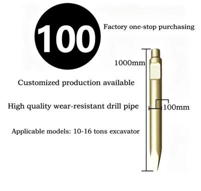 China SB50 Hydraulic Breaker Chisel Tip 100mm for Pavement Breaking Road Demolition for sale