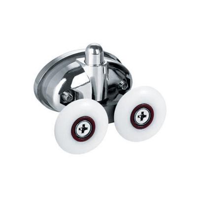 Cina Set Of 2 Double Butterfly Shower Door Rollers A039 Pulley 6/8mm Glass Door Roller in vendita
