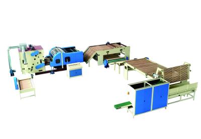 China 4pcs Min Cnc Pillow Filling Line Roll Making Machines Winding Up PP Cotton Polyester Fiber for sale