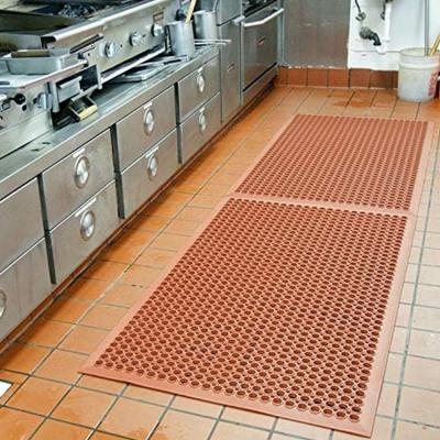 China Anti- Slip Rubber Floor Mat With Interlocking Part Commercial Grade Grease Resistant Non-Slip Recycle Floor Mats for sale
