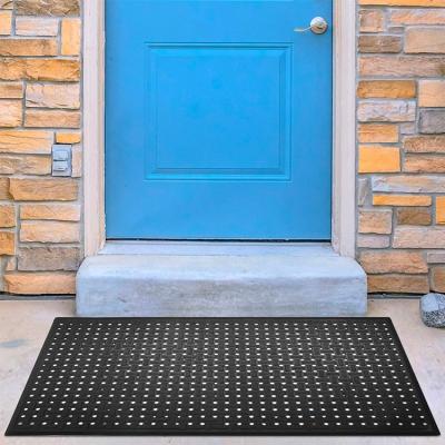 China American Floor Mats Anti Slip Mat Floor Slip Resistant Black 4' X 6' Rubber Drainage Mat 3/8 Inch Thickness for sale