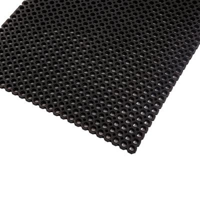 China Anti Fatigue Drainage Mat Anti Slip Rubber Mats Rubber Hollow Mats 3' X 3' Inch Black Color For Horse Grooming Area for sale