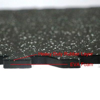 China 0.79 Inch Gym Flooring For Home Gym, 6 Tiles Exercise Equipment Mats With Rubber Top for sale