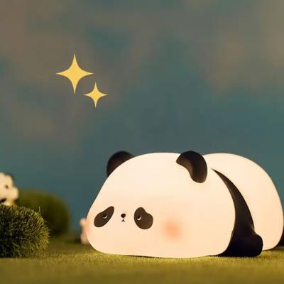 Cina Regali di Natale Silicone Panda Luce Notturna animalia di cartone animato Dolce sonno LED Bambini Silicone Luce Notturna Per Bambino Bambino in vendita
