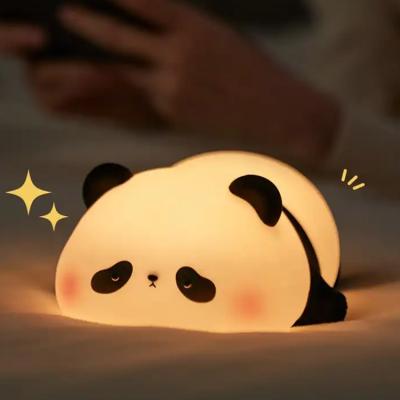 Cina Regali di Natale Silicone Panda Luce Notturna animalia di cartone animato Dolce sonno LED Bambini Silicone Luce Notturna Per Bambino Bambino in vendita