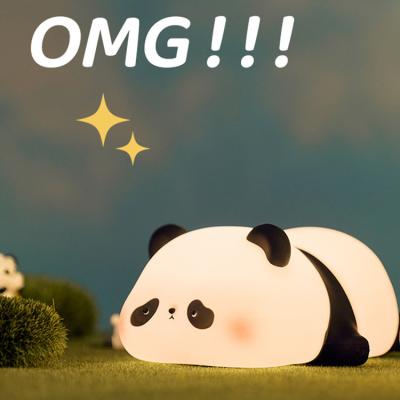 Cina Regali di Natale Silicone Panda Luce Notturna animalia di cartone animato Dolce sonno LED Bambini Silicone Luce Notturna Per Bambino Bambino in vendita