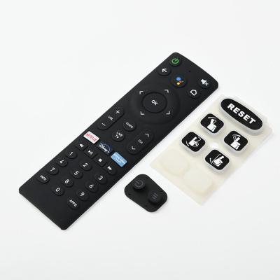 China Custom Remote Silicone Keypads Waterproof Silicone Push Button Silicone Rubber Keypad For TV Remote Control for sale
