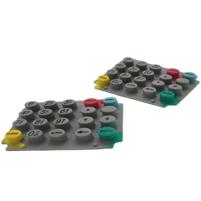 Cina tastiera in gomma di silicone tastiera pos tastiera di qualità originale tastiera per il terminale pos di Lipman NURIT 8320 in vendita