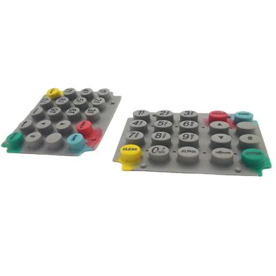Cina tastiera in gomma di silicone tastiera pos tastiera di qualità originale tastiera per il terminale pos di Lipman NURIT 8320 in vendita
