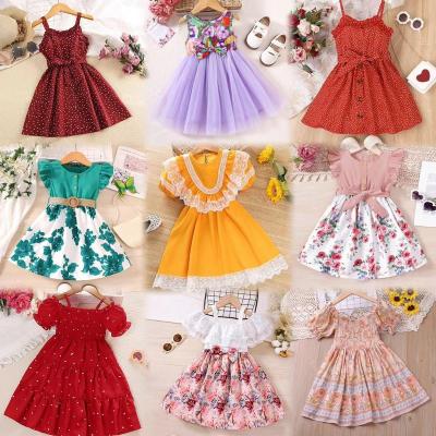 China Anti-wrinkle Fashion Princess Dress Lace Children's dress Girls 2-15 years old show dress factory
