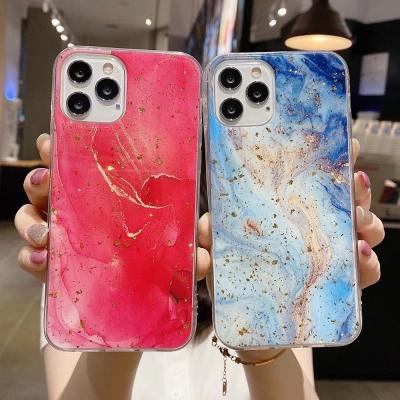 Cina Stagnola di oro libera di IMD Matte Finish Phone Cases Fingerprint TPU morbido in vendita