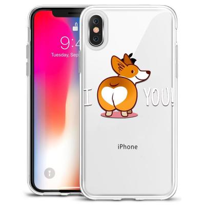 China O desenhista de borracha fino Cell Phone Cases para Iphone X suou o gato animal livre do cão de cachorrinho à venda