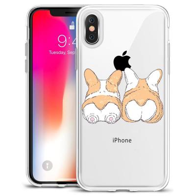 China O desenhista de borracha fino Cell Phone Cases para Iphone X suou o gato animal livre do cão de cachorrinho à venda
