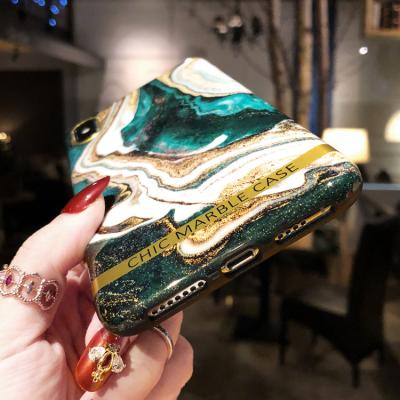 China Het gouden Geval van de Folie Elegante Marmeren Telefoon Antislag Beschermend Geval voor Iphone XS Te koop