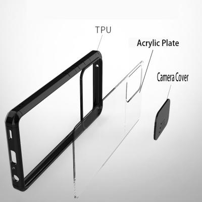 Cina Il telefono cellulare antiurto copre airbag ibrido acrilico di TPU l'alto chiaro accantona la copertura della macchina fotografica in vendita