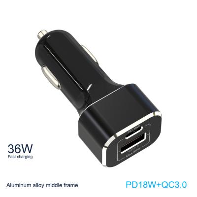 Cina Del telefono cellulare del caricatore dell'adattatore di alluminio della lega PD18W QC3.0 delle doppie porte trasferimento di potere velocemente in vendita