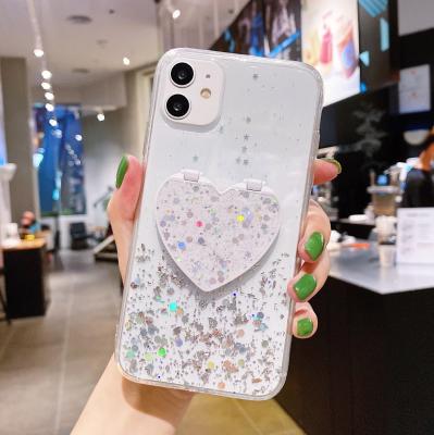 China 40grams de ontwerper Cell Phone Cases schittert met Make-upspiegel Kickstand Te koop