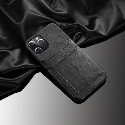 Cina Cassa di cuoio del telefono della tasca di carta dell'unità di elaborazione, retro copertura Eco del telefono amichevole per Iphone in vendita