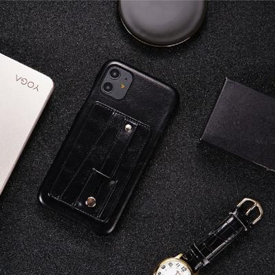 Cina I colori di cuoio del caso quattro del telefono della presa del dito dell'unità di elaborazione colpiscono l'assorbimento con la tasca di carta in vendita