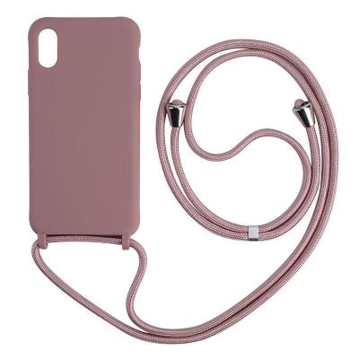 China De vloeibare Gevallen van de de Riem Schokbestendige Telefoon van de Silicone Nylon Kabel voor Iphone 6 7 Pro Maximum Te koop