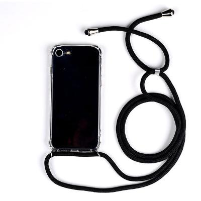 China De vloeibare Gevallen van de de Riem Schokbestendige Telefoon van de Silicone Nylon Kabel voor Iphone 6 7 Pro Maximum Te koop
