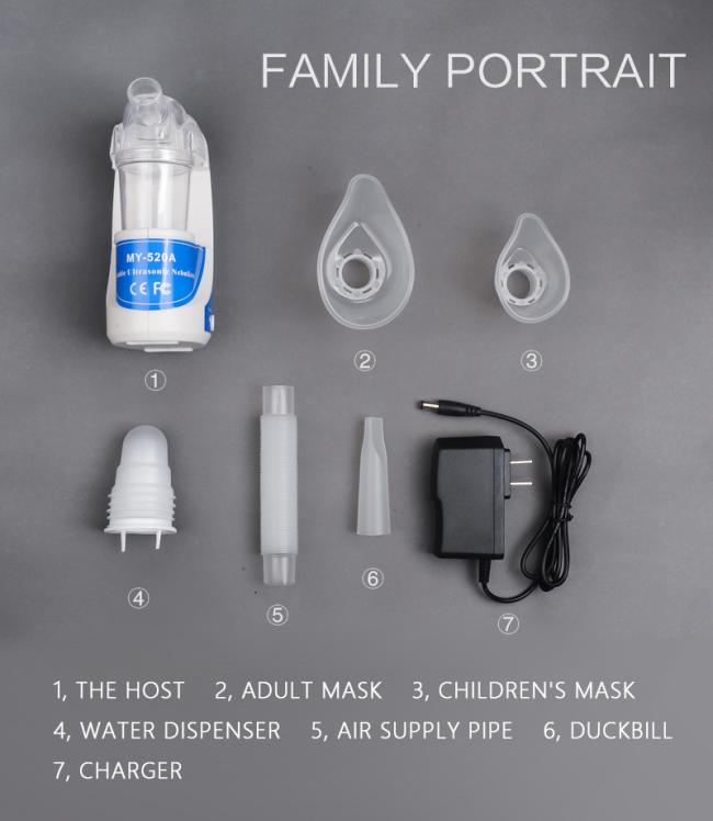 Portable ultrasonic nebulizer front view