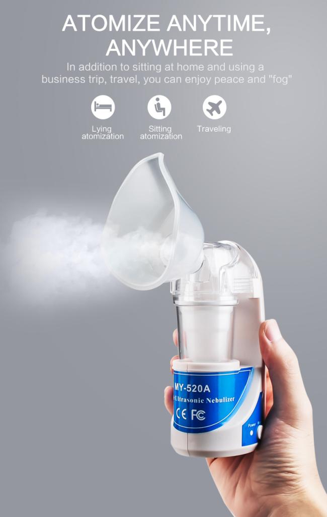 Portable ultrasonic nebulizer side view