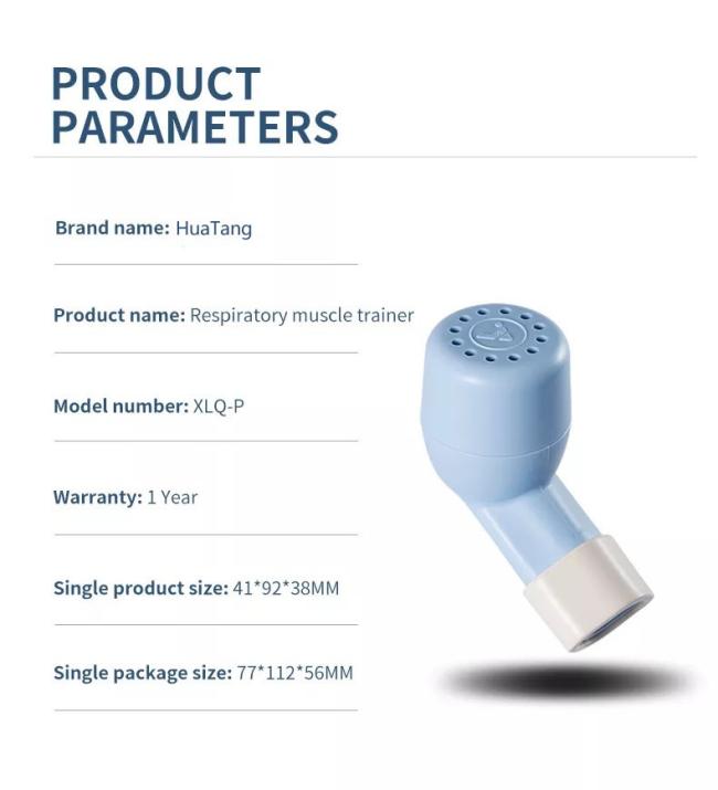 Close-up of breathing trainer mouthpiece