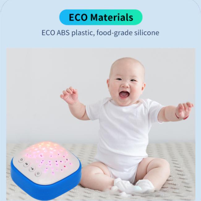 White noise machine with USB charging port visible