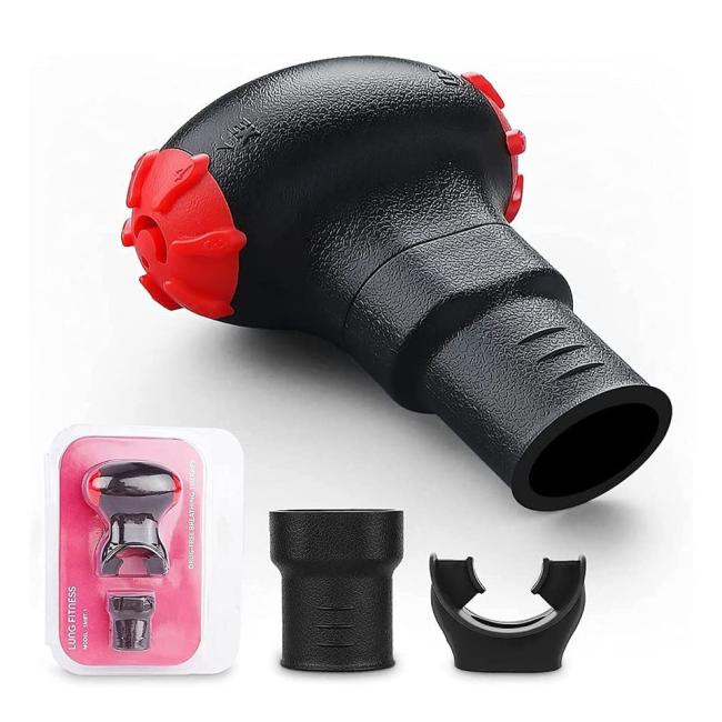 Pulmonary function breathing trainer device front view