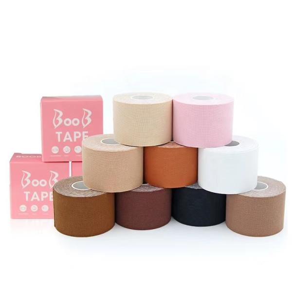 Quality 95% Cotton 5% Spandex Breast Support Tape Boob Lift Waterproof Sweatproof 5cmx5m for sale